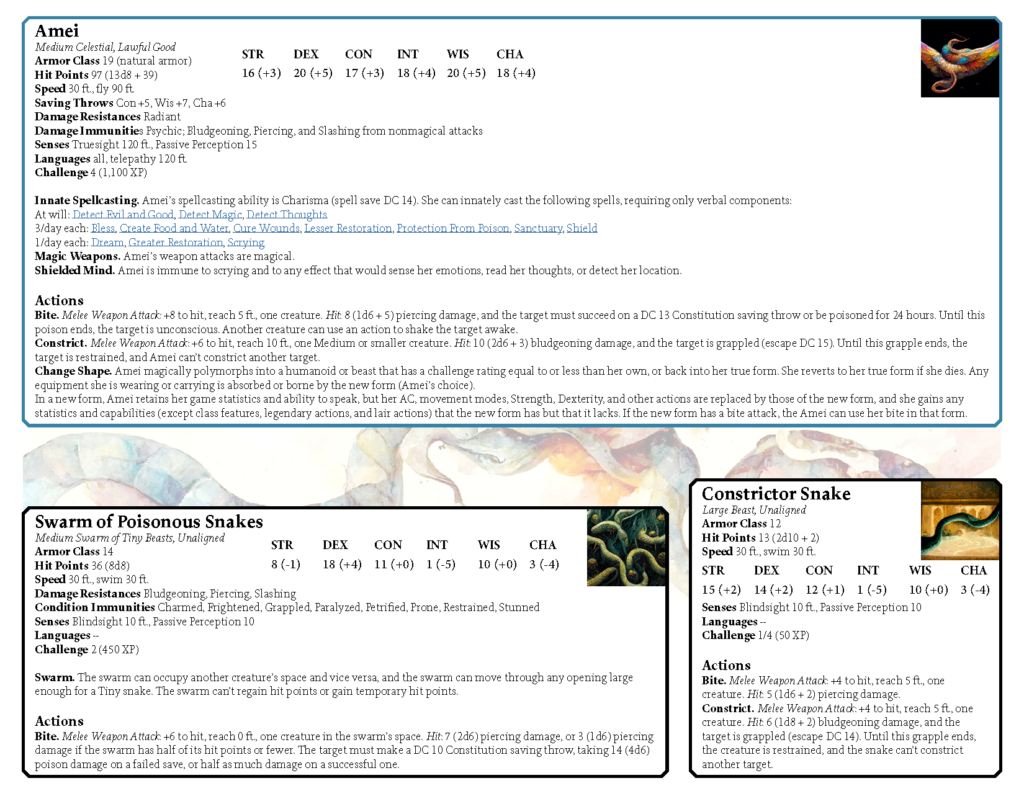 Warlock Joe's Snakes in a Dungeon